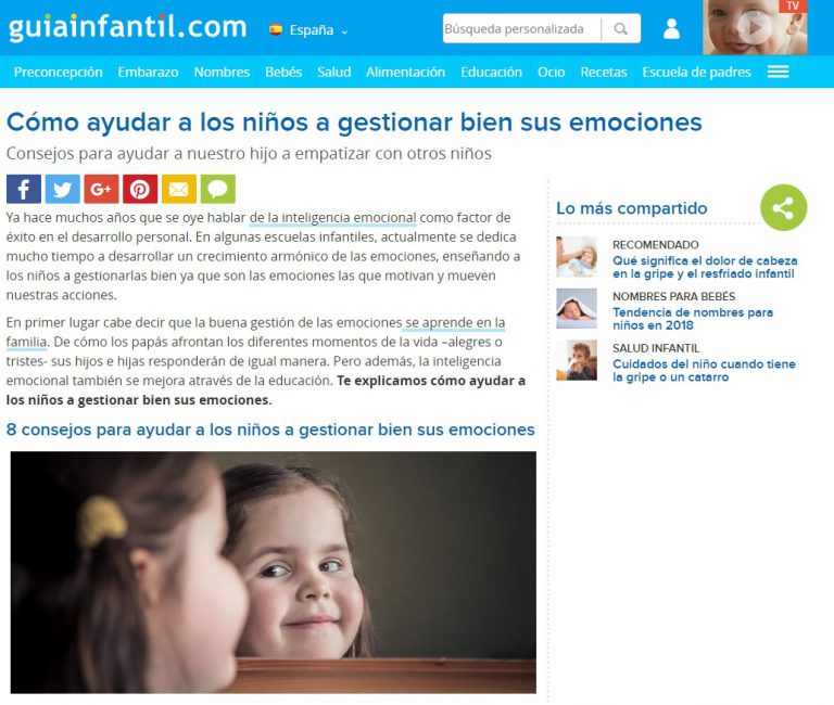 Como ayudar a los niños a gestionar bien sus emociones